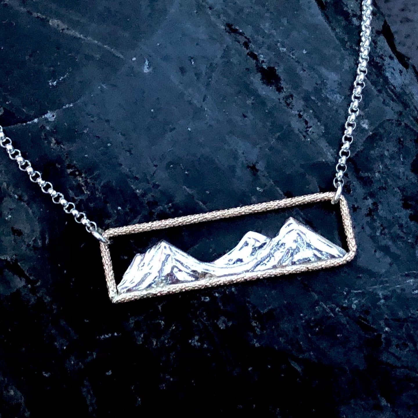 Three sisters mountain necklace store